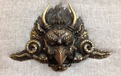 Garuda Mask Tibetan Buddhist Bronze Handcrafted from Nepal Very Detail ...